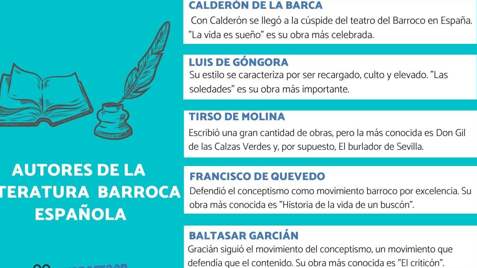 Literatura Barroca Española: Autores y Obras Emblemáticas - Guias ...